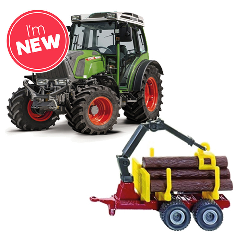 Maisto Fendt 209 Vario Tractor with Log Trailer – Toys At Foys