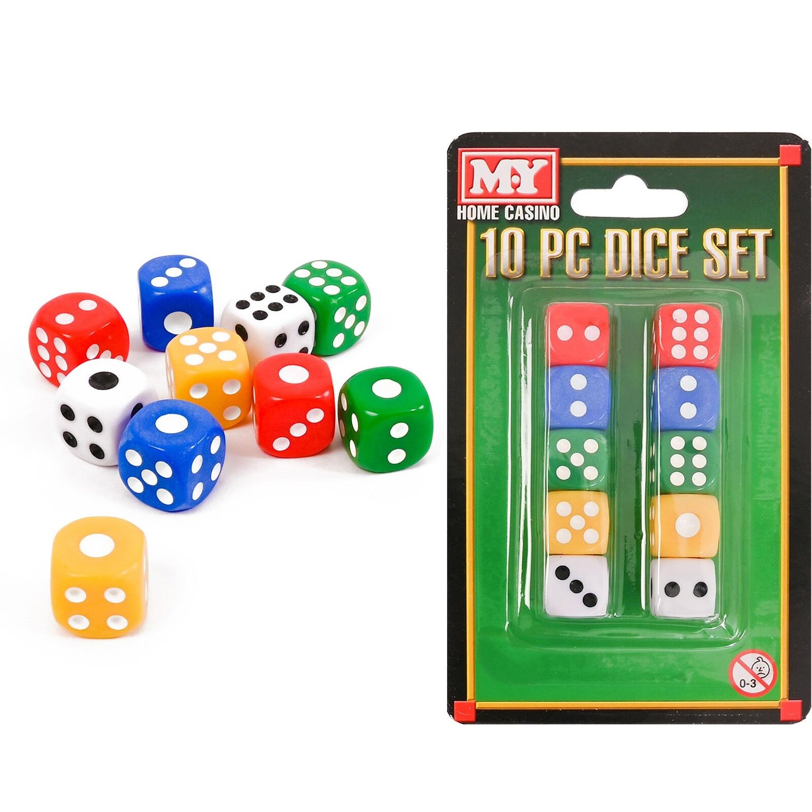 10Pc Dice Set On Blistercard – Toys At Foys