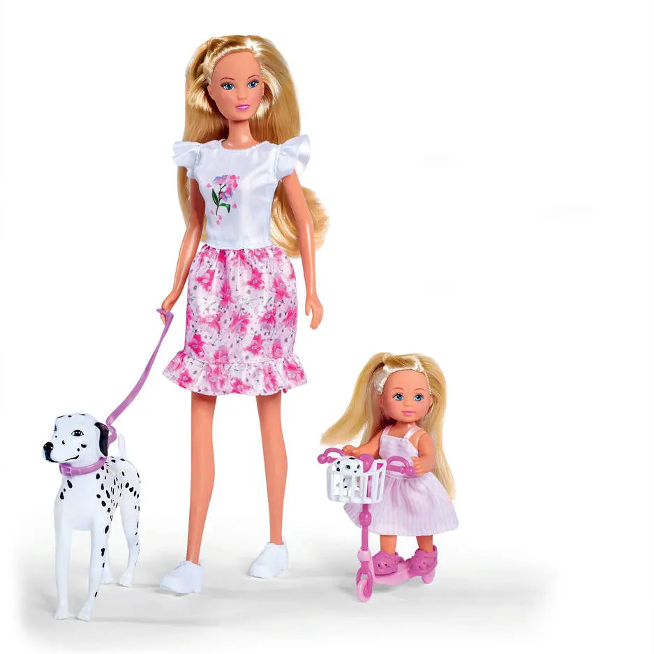Steffi Love Doll with Dalmatian & Evi Love Doll Playset | Toys at Foys ...